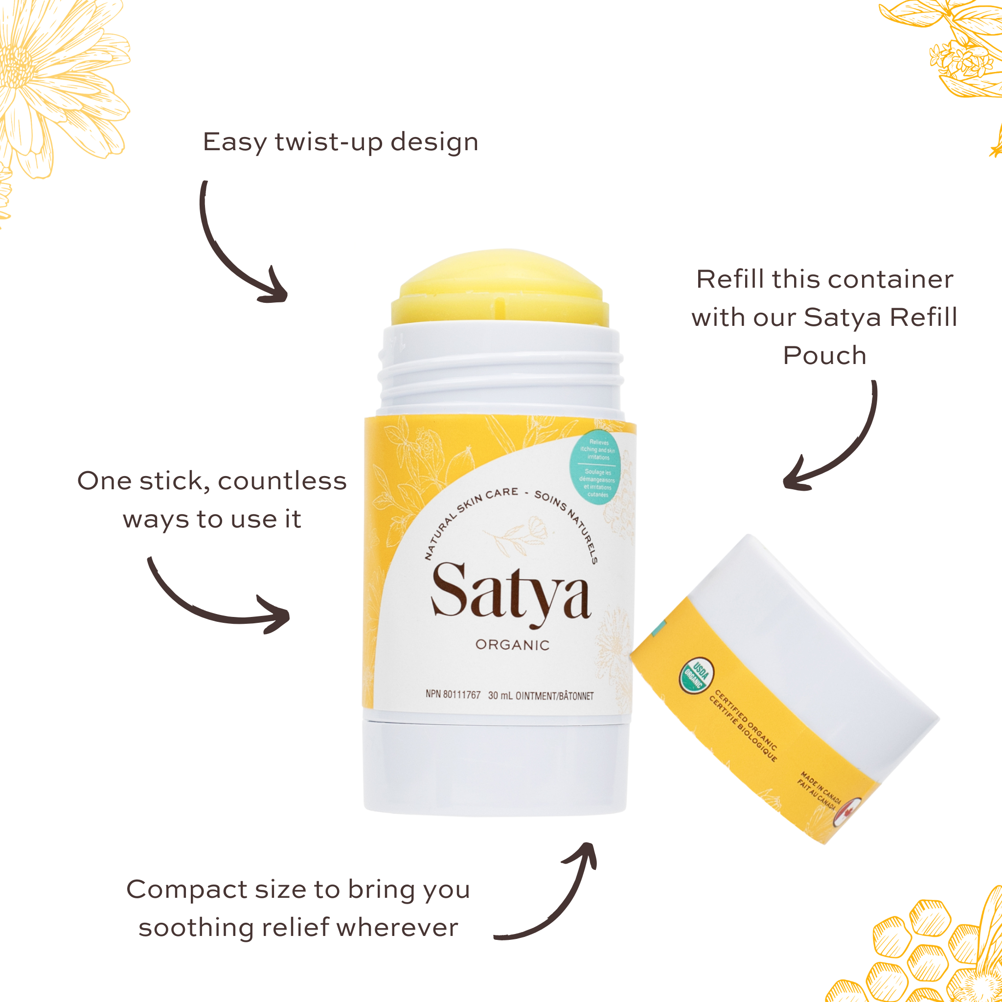 Eczema Easy Glide Stick | Satya Organic – Satya Organic Canada